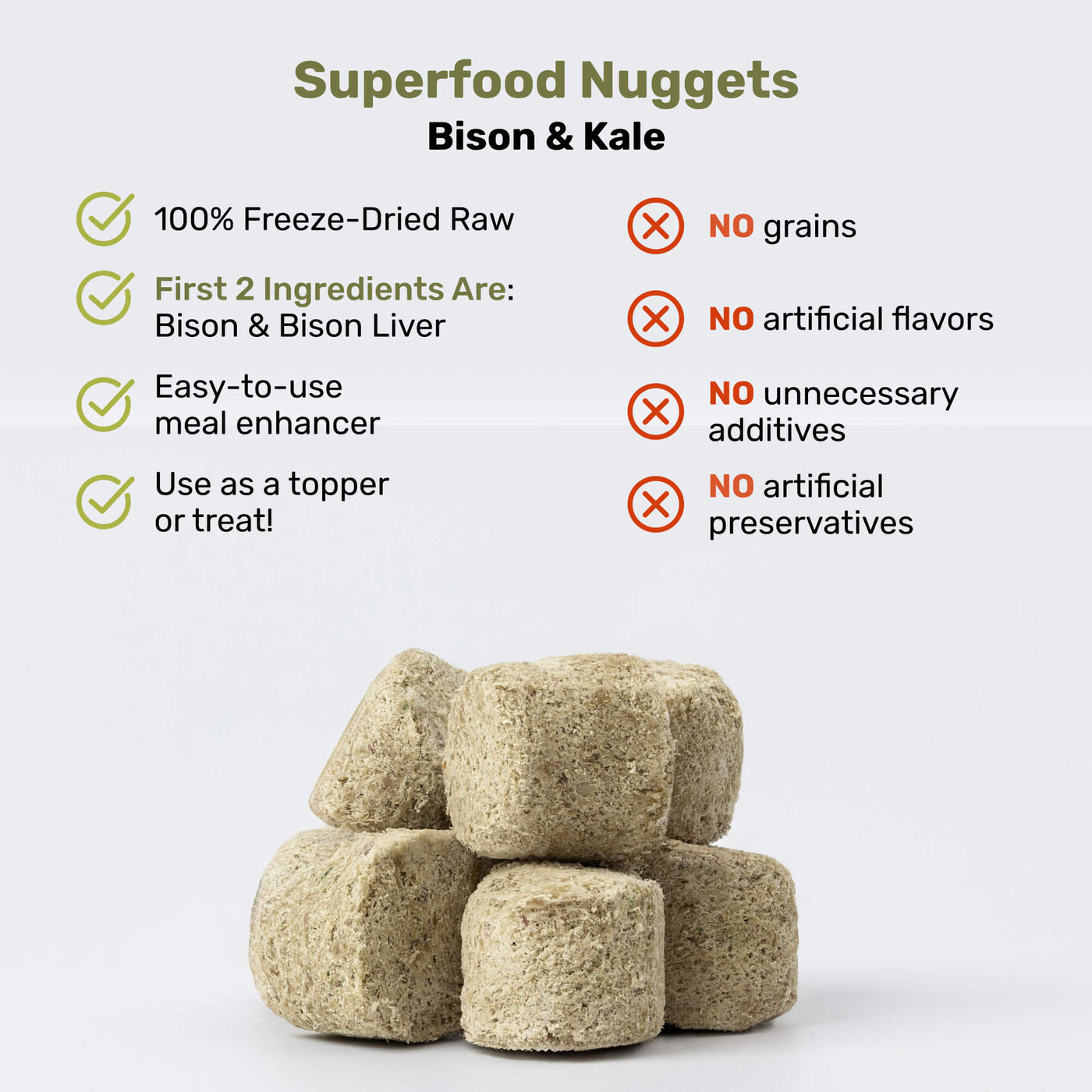 Badlands Ranch Superfood Nuggets Bison and Kale — AnimalWiz.com