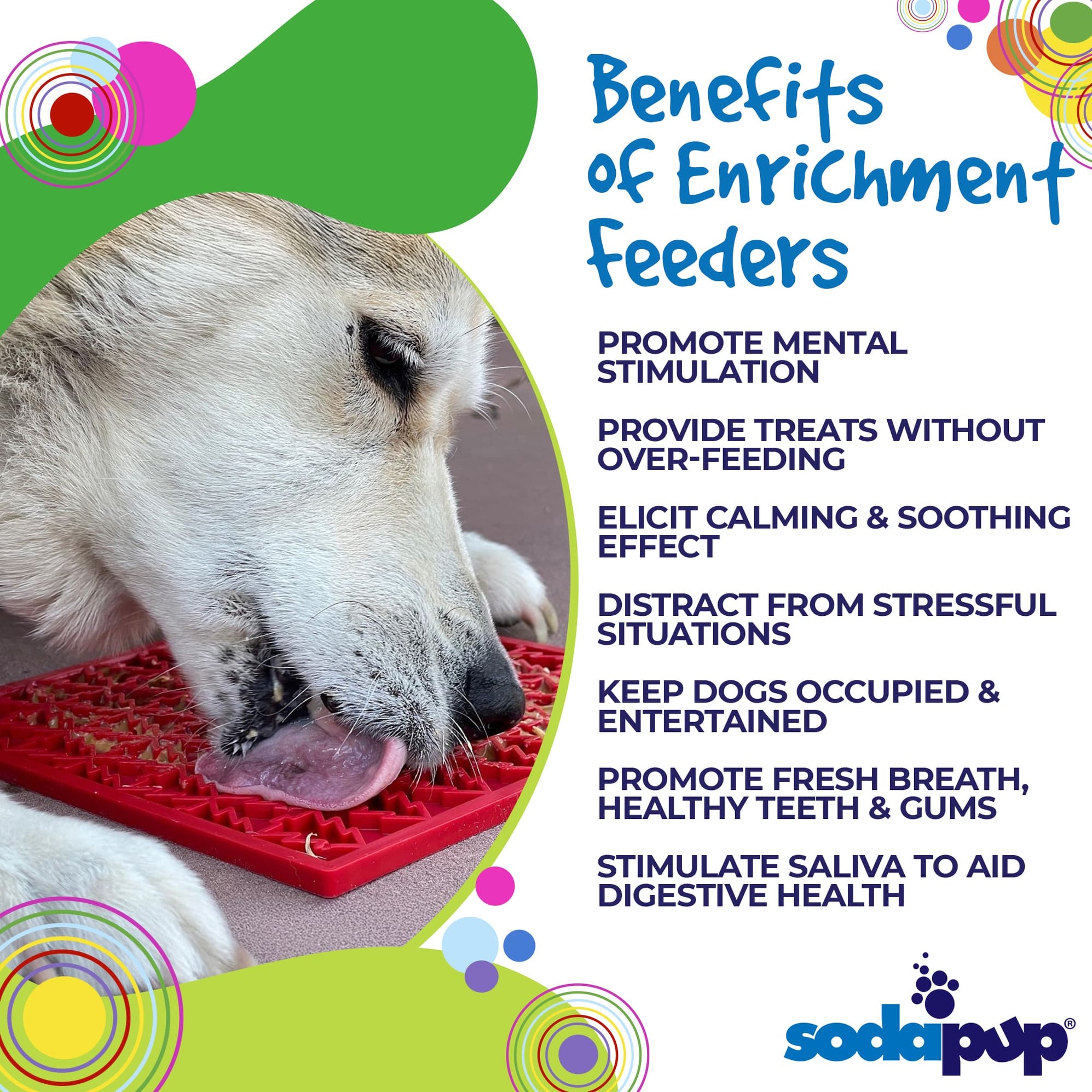 SodaPup Tree Design "Peace" eMat Enrichment Lick Mat — AnimalWiz.com