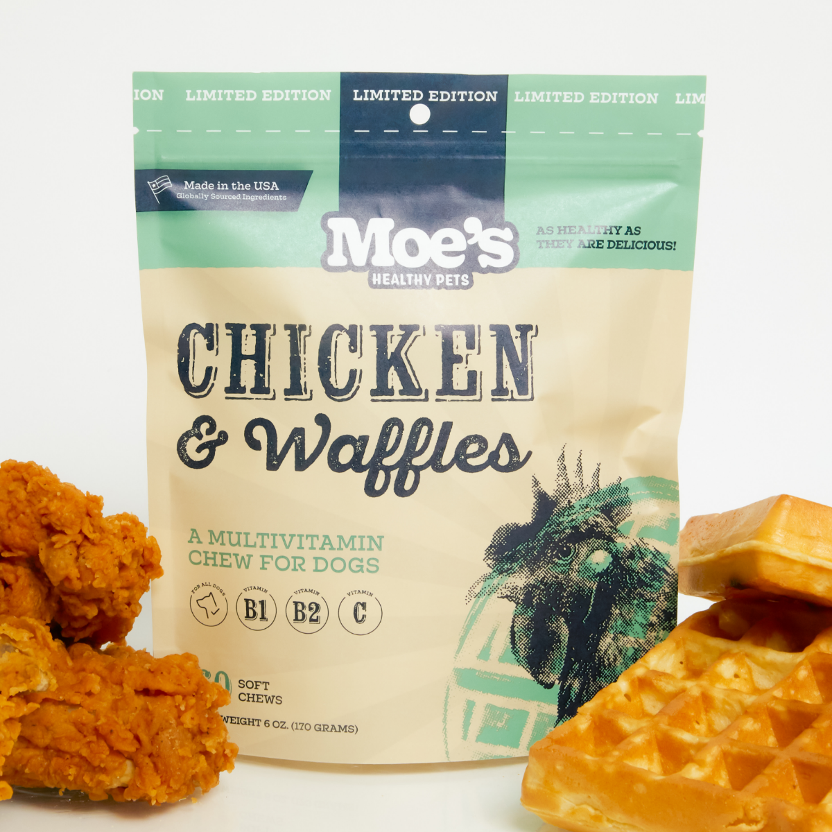 Moe's Healthy Pets Chicken and Waffles Chews — AnimalWiz.com