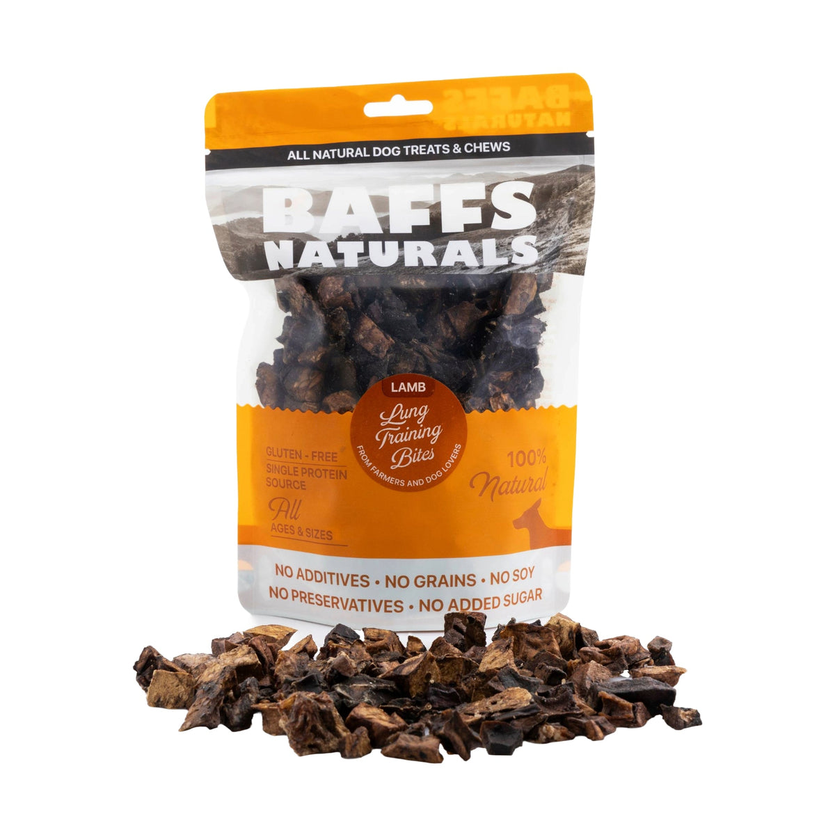 BAFFS NATURALS Lamb Lung Training Bites – All-Natural, Protein-Packed ...