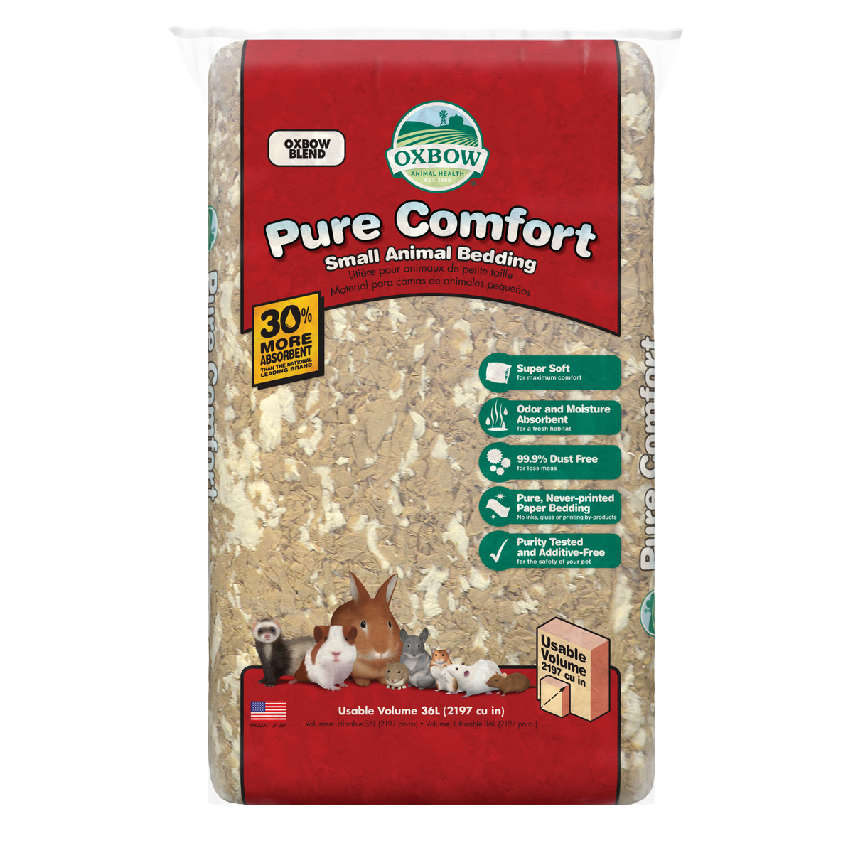 Oxbow Animal Health Pure Comfort Small Animal Bedding Blend 36L ...