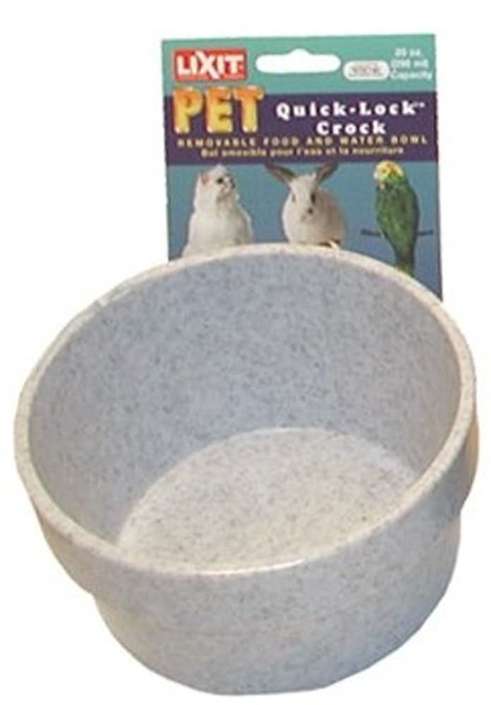 Lixit Quick Lock Crock Granite 20 oz — AnimalWiz.com