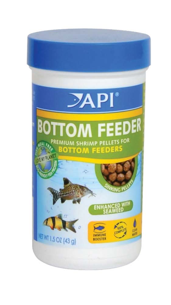 API Bottom Feeder Premium Shrimp Sinking Pellets Fish Food 1.5 oz ...