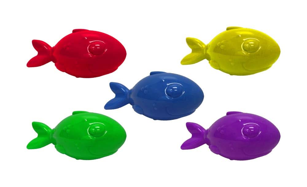 Multipet Lobberz Fish Squeak Throw Float Fetch Toy Assorted 7 in ...