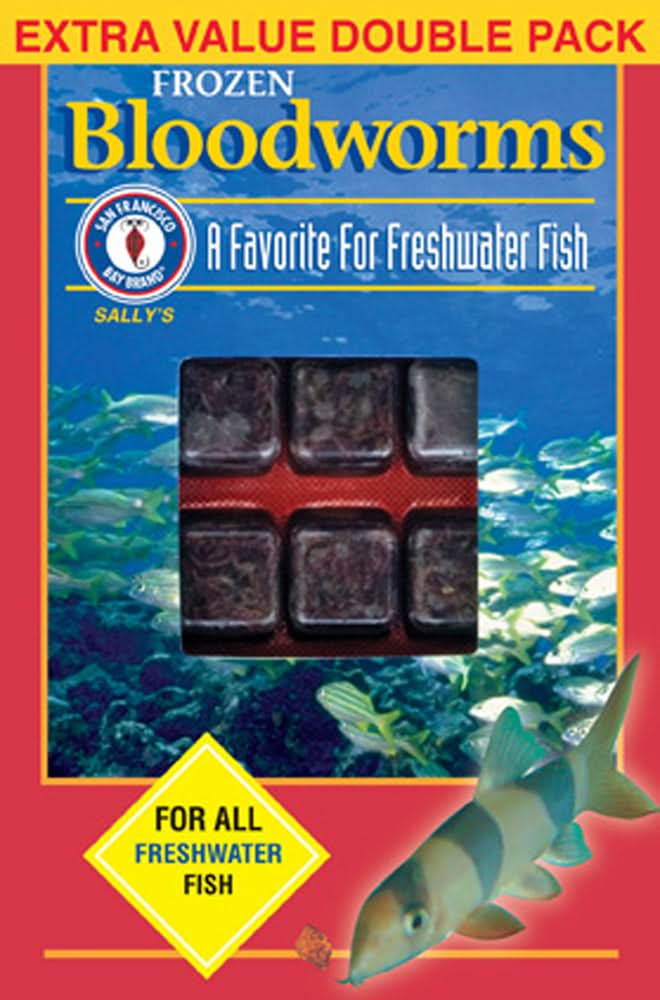 San Francisco Bay Brand Bloodworms Frozen Fish Food 7 oz 60 Count ...
