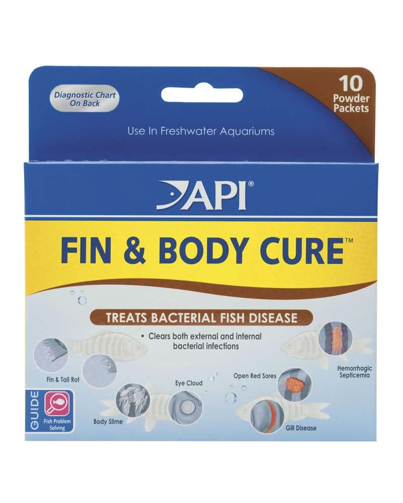 API Fin & Body Cure Freshwater Fish Powder Medication 10 Pack ...