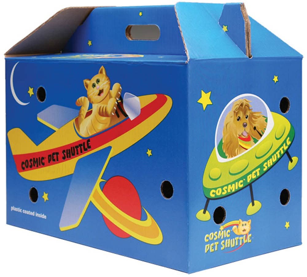 Cosmic Cat Shuttle Cardboard Cat Carrier Assorted — AnimalWiz.com