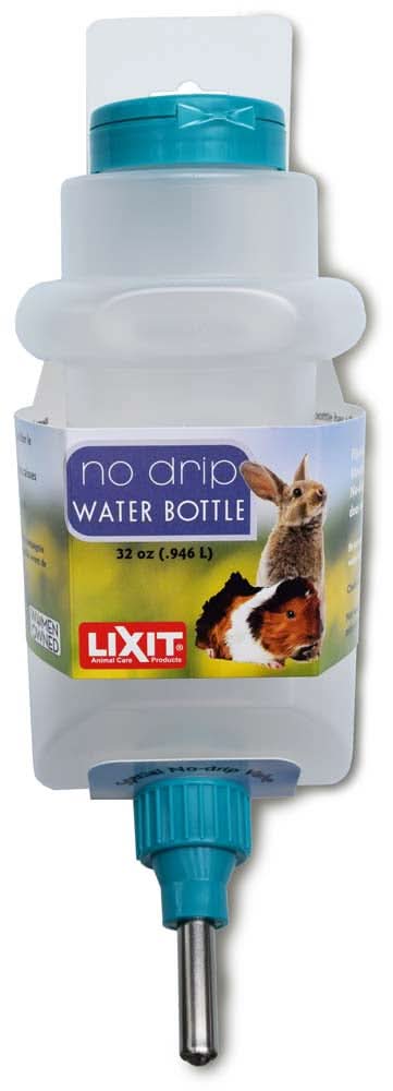 Lixit No Drip Top Fill Water Bottle Rabbit and Guinea Pig White, Clear ...