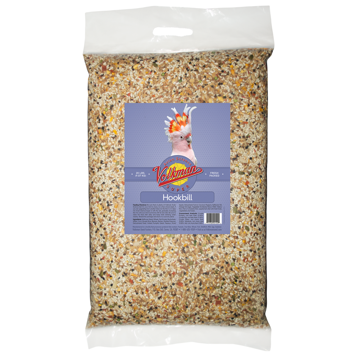 Volkman Seed Company Avian Science Super Hookbill Bird Treat 20 lb ...