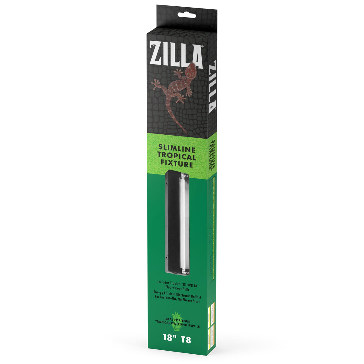 Zilla Slimlines T8 Fluorescent Light Fixture Tropical 18 Inches ...