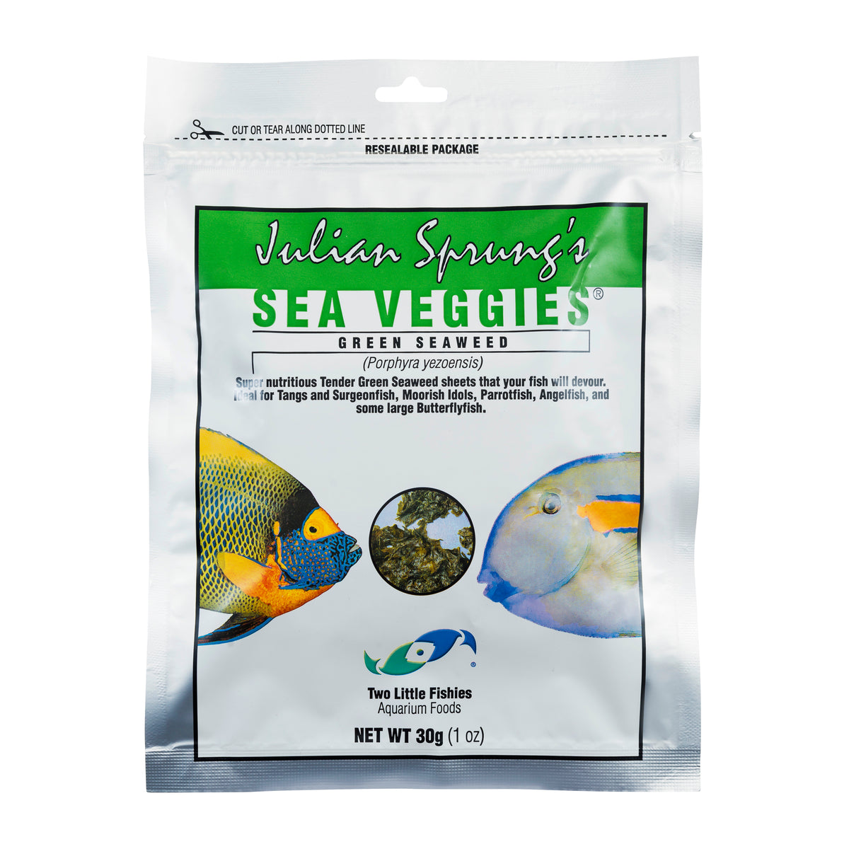 Two Little Fishies Julian Sprung's Seaveggies Green Seaweed Fish Food ...