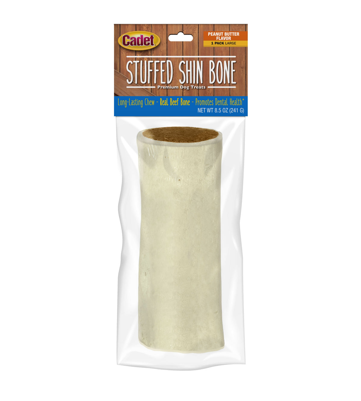 Cadet Stuffed Shin Bones Peanut Butter, Hang Tag — AnimalWiz.com