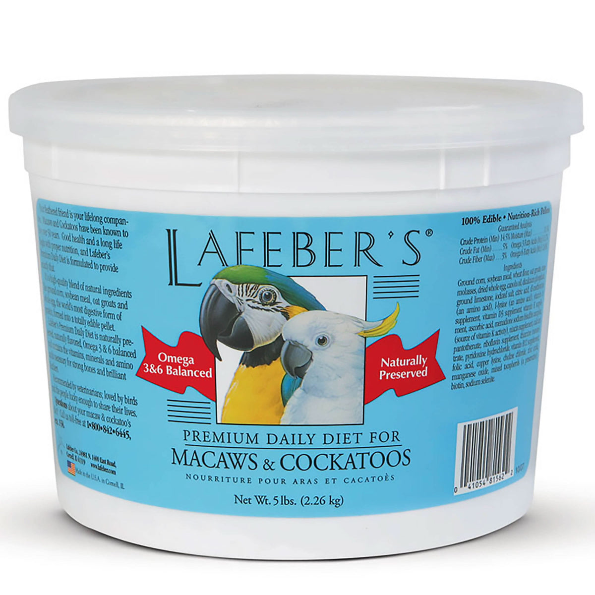 Lafeber Company Premium Daily Pellets for Macaws and Cockatoos 5lb ...