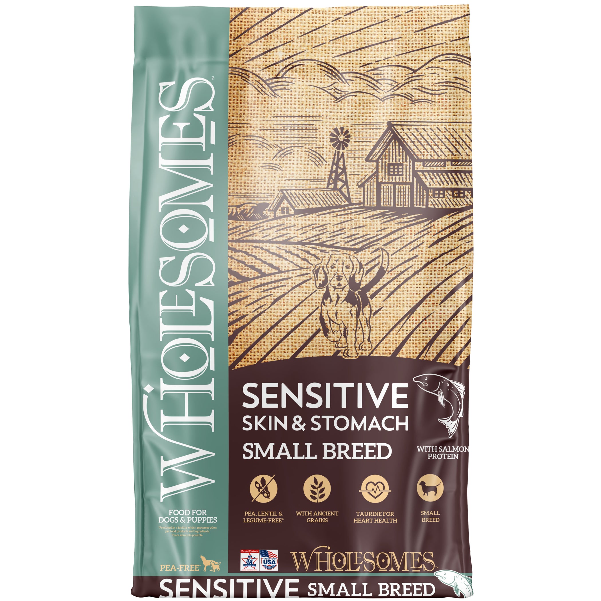 Wholesomes Sensitive Skin & Stomach Small Breed Salmon Dry Dog Food 12 ...