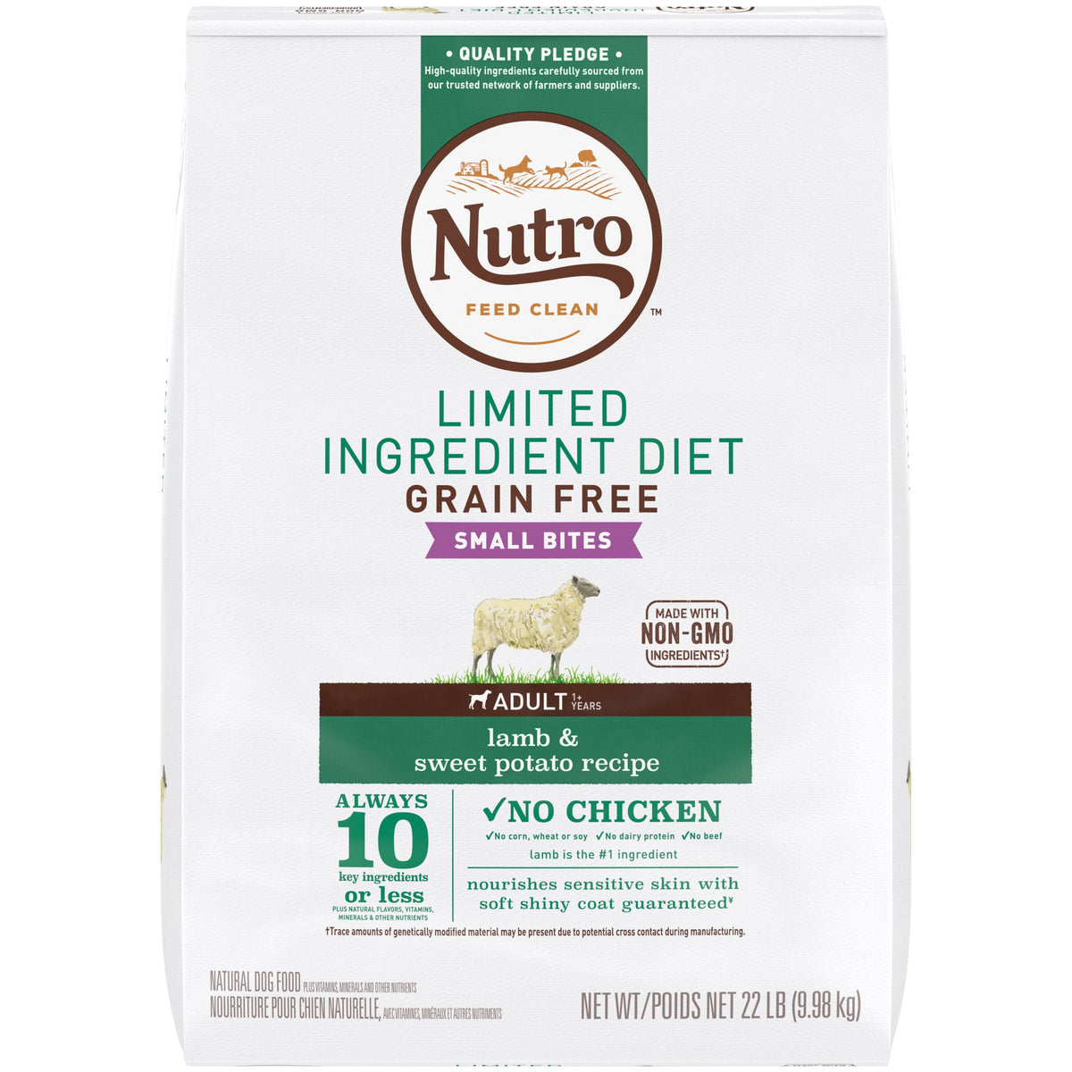 Nutro Products Limited Ingredient Diet Small Bites Adult Dry Dog Food ...