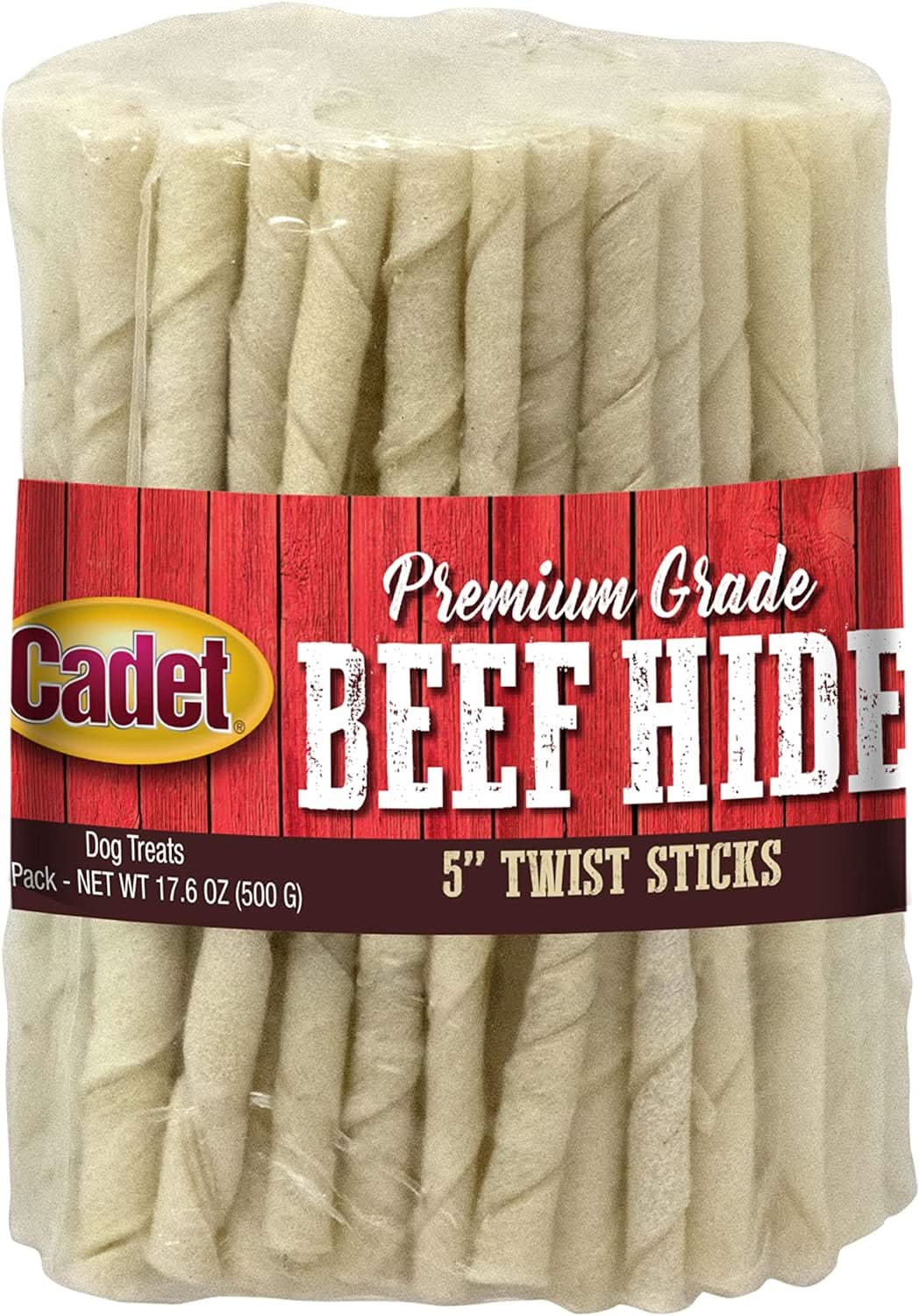 Cadet Premium Grade Beef Hide Twist Sticks 5 Inch (100 Count ...