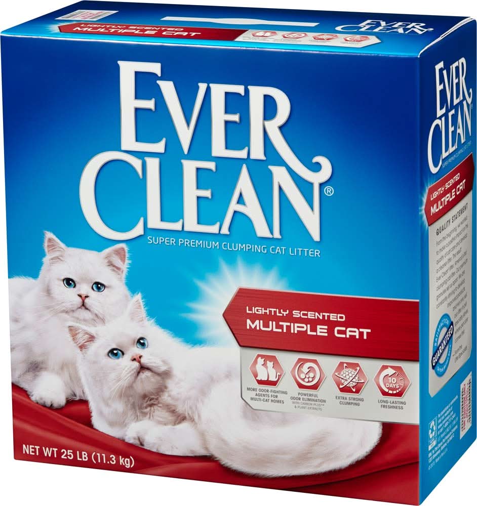 Ever Clean Multi-Cat Lightly Scented Clumping Cat Litter 25 lb ...