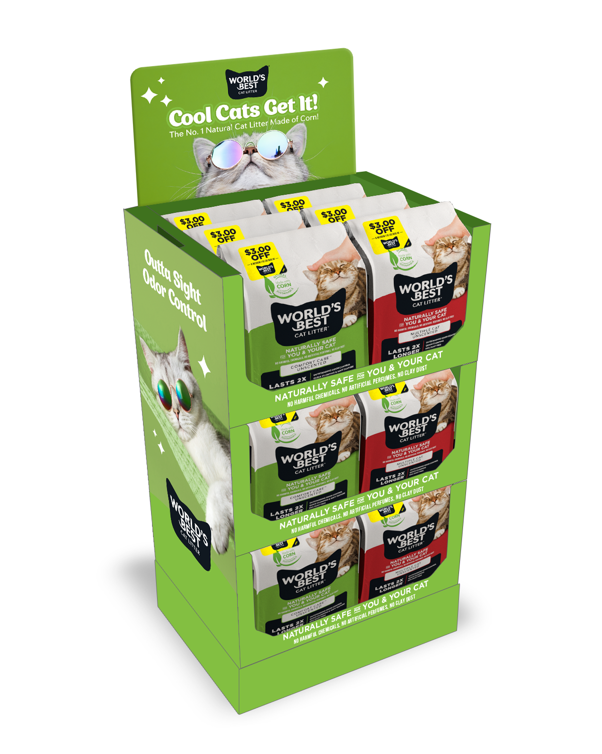 World's Best Cat Litter Shipper Display 18pc — AnimalWiz.com
