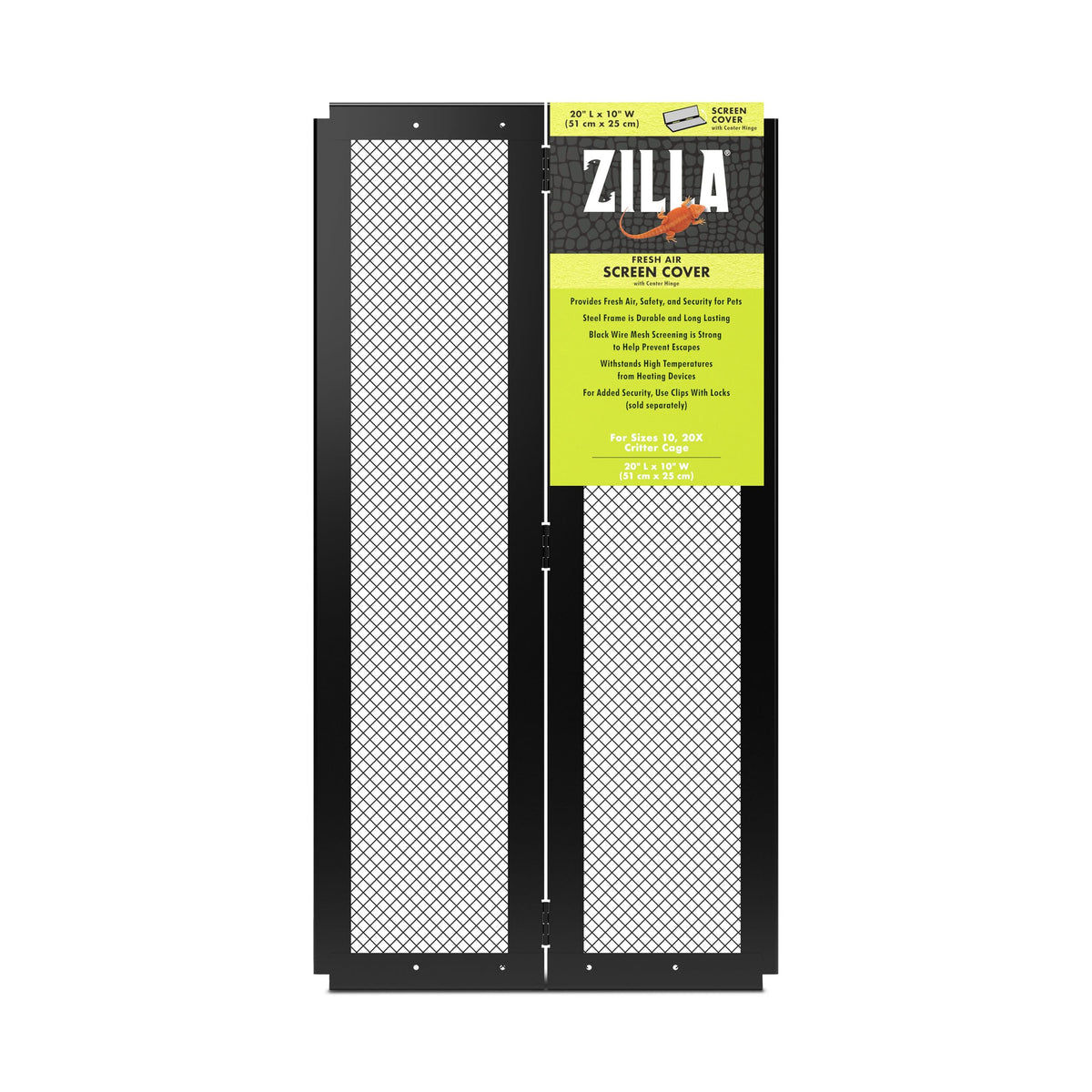 Zilla Fresh Air Screen Cover with Center Hinge 20 x 10 inches ...