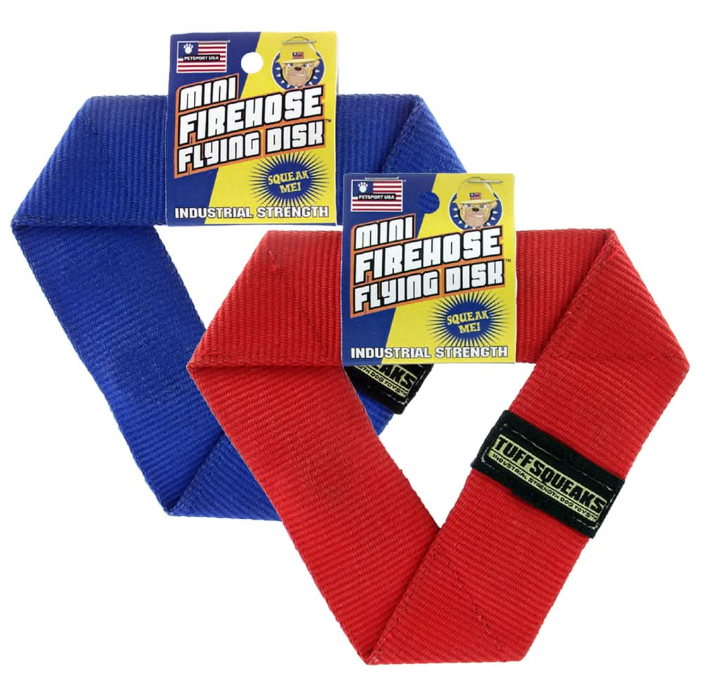Petsport USA Mini Firehose Flying Disk Dog Toy Assorted 7 in Mini ...