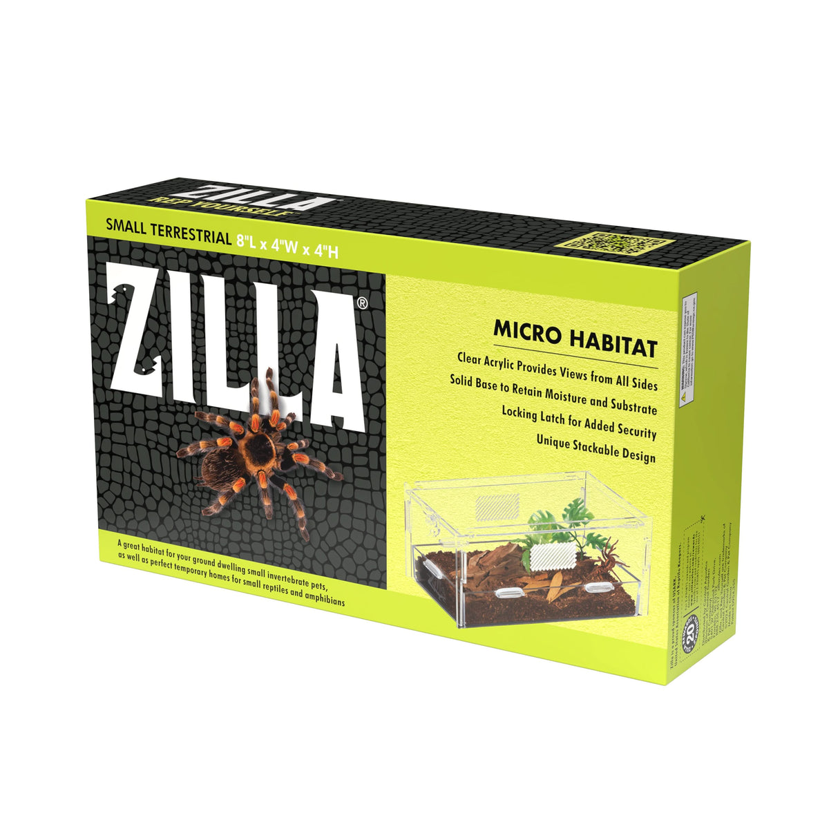 Zilla Micro Habitat Terrariums with Locking Latch Terrestrial, Small ...