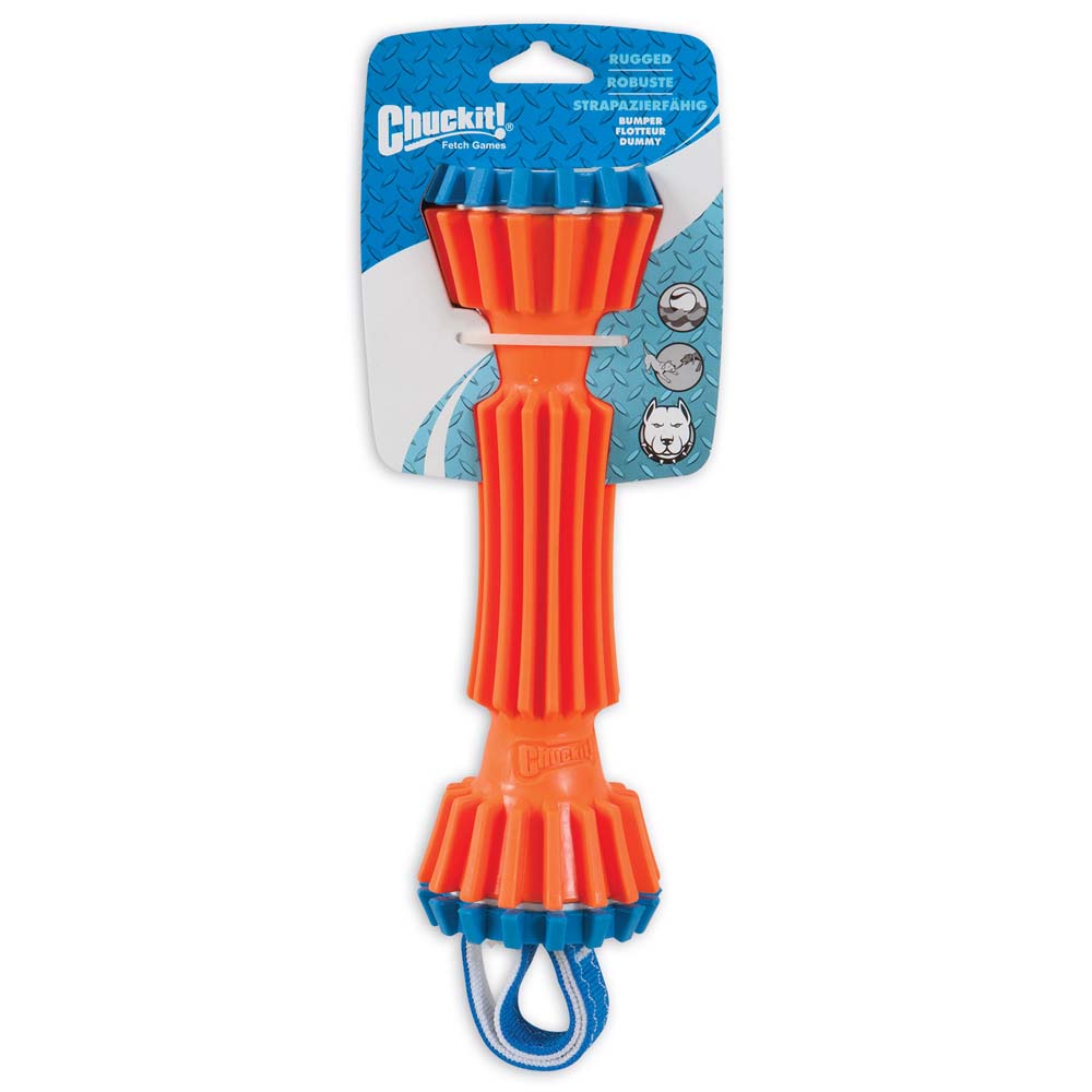 Chuckit! Rugged Bumper Dog Toy Blue/Orange MD — AnimalWiz.com