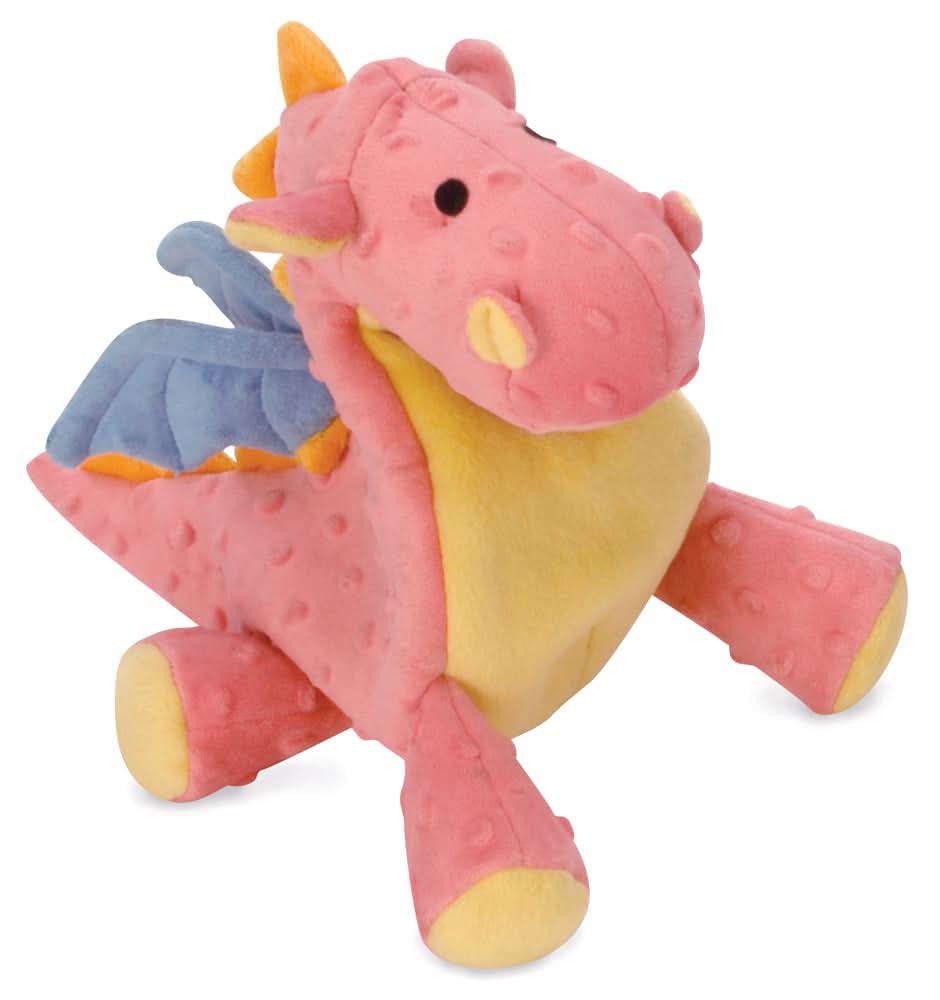 goDog Dragons with Chew Guard Technology Tough Plush Dog Toy Coral LG ...
