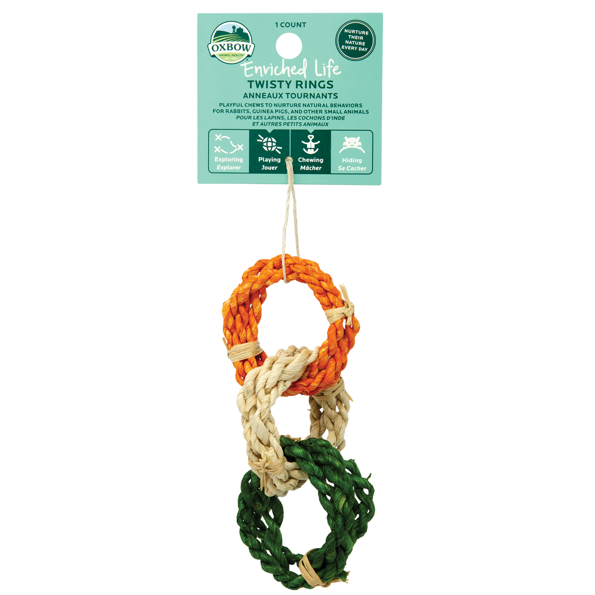 Oxbow Animal Health Enriched Life Twisty Rings Small Animal Toy One Si ...