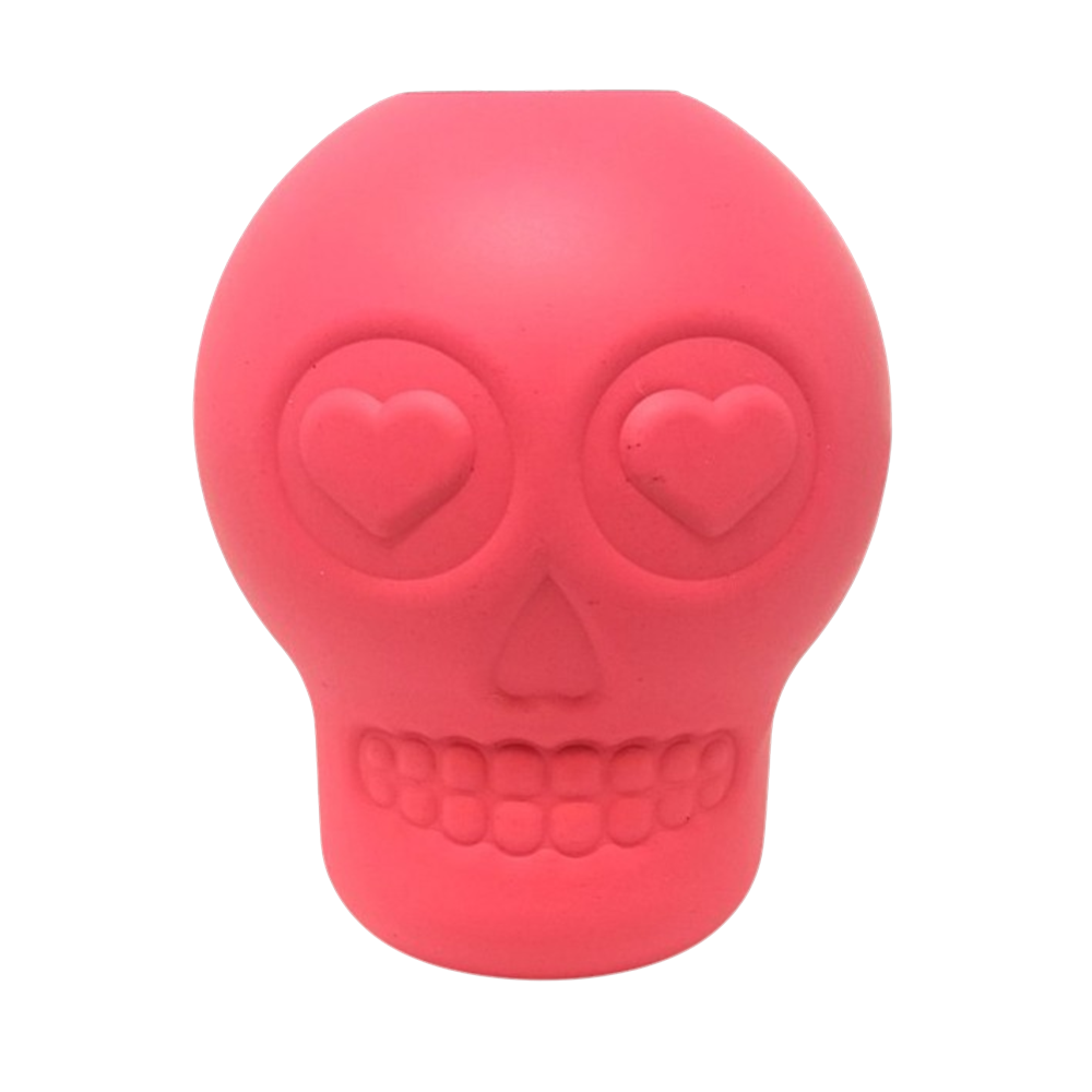 Mutts Kick Butt Sugar Skull eDispenser Durable Rubber Chew Toy & Treat ...