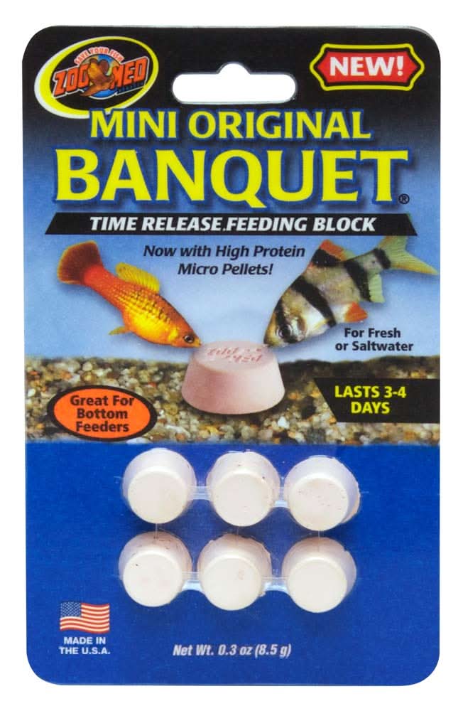 Zoo Med Original Banquet Fish Feeding Block 0.3 oz Mini — AnimalWiz.com