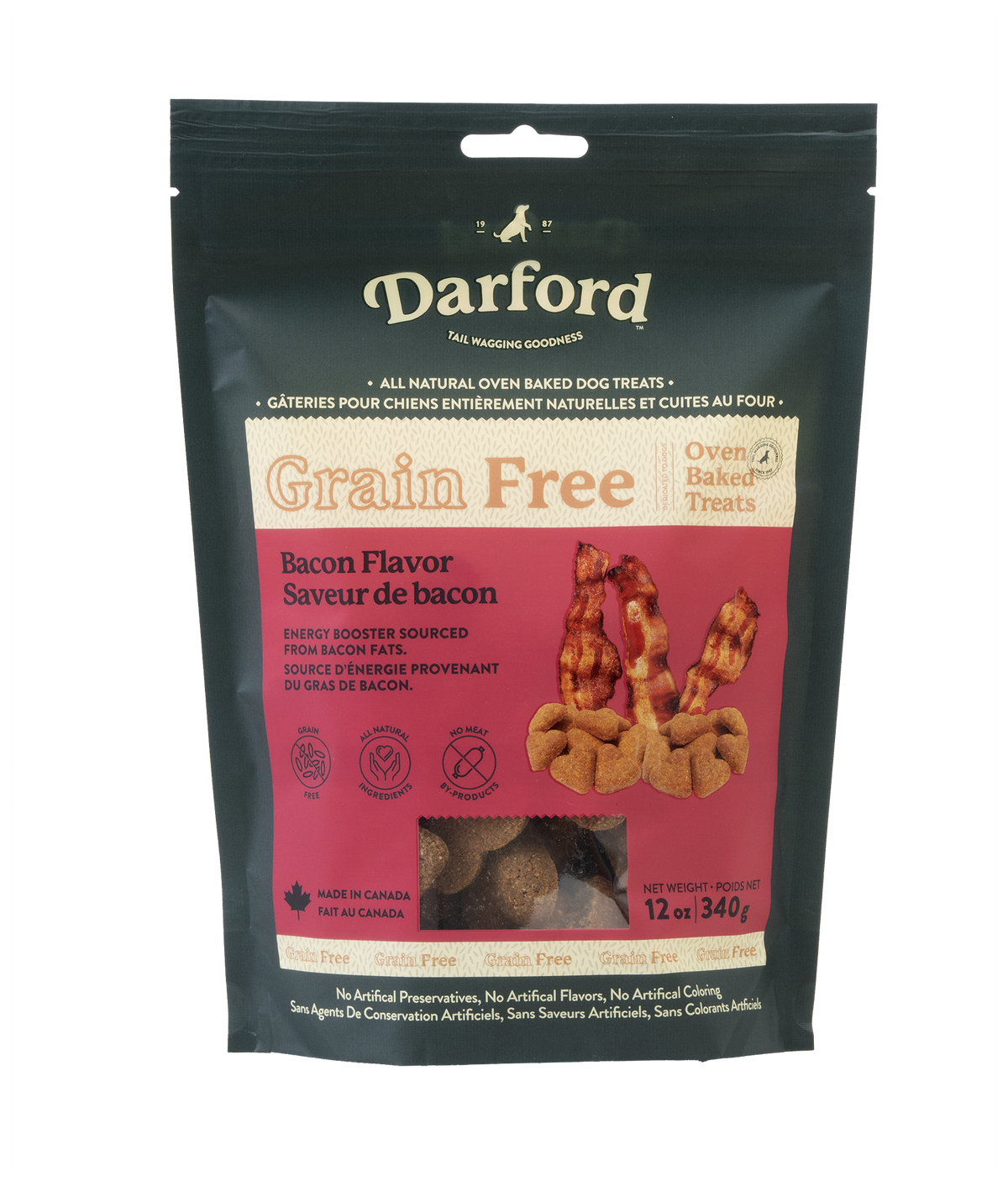Darford Grain Free Dog Biscuits Bacon Recipe Regular 12 oz — AnimalWiz.com