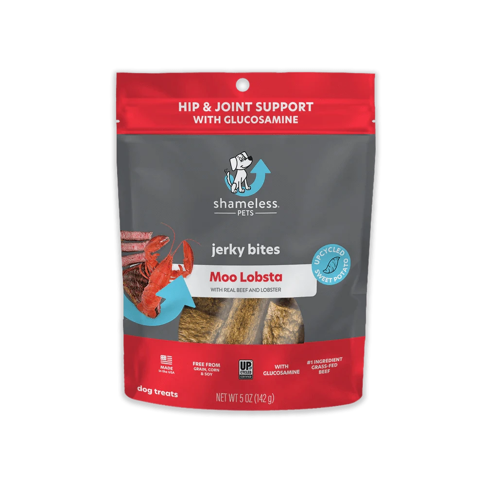 Shameless Pets Moo Lobsta Jerky Bites, 5 oz — AnimalWiz.com