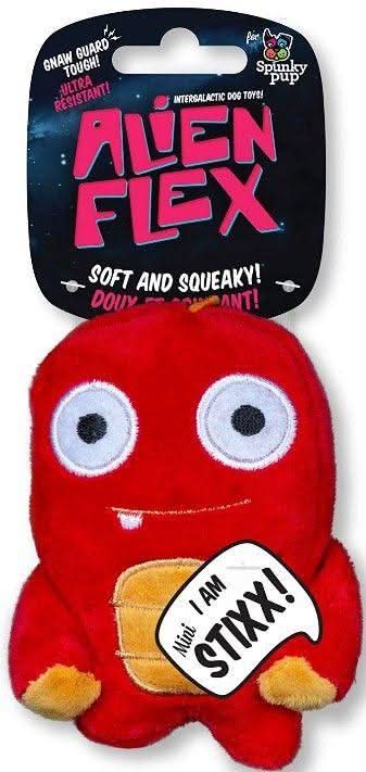 Spunky Pup Alien Flex Mini Stixx Plush Dog Toy — AnimalWiz.com