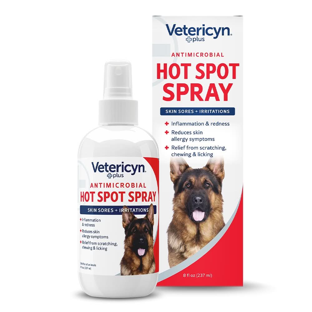 Vetericyn Plus Antimicrobial Hot Spot Spray for Dogs, 8oz — AnimalWiz.com